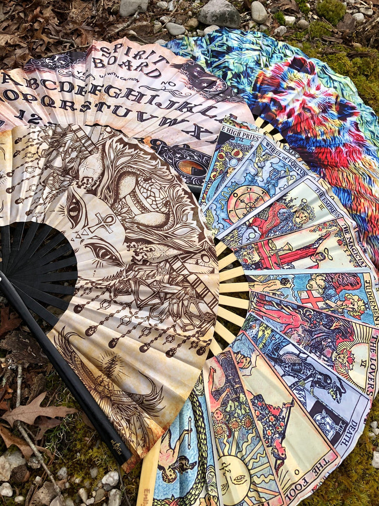 Egyptian Sphinx Large Clacking Festival Hand Fan – Enlighten Clothing Co.