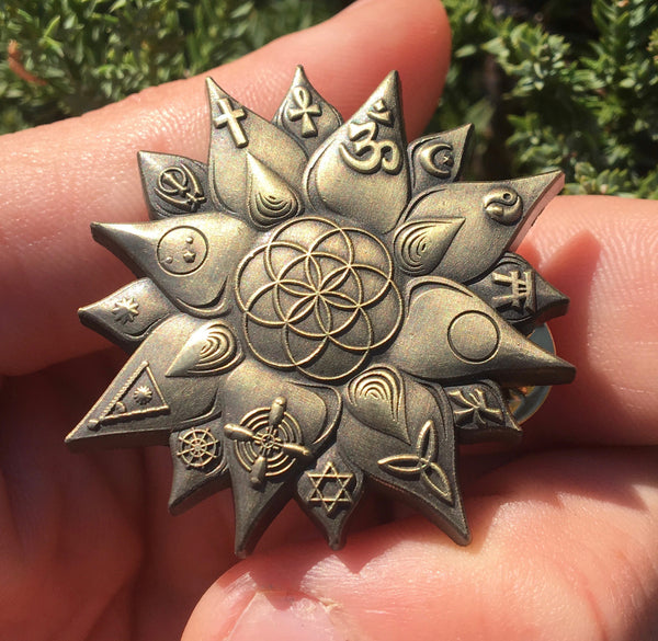 Lotus Light Of Truth Sacred Geometry Hat Pin – Enlighten Clothing Co.